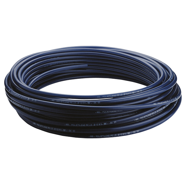 Slang blå Ø12mm utv 9mm inv 50 meter - Hos Båtmagneten!